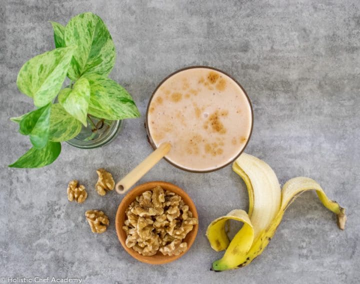 Banana Walnut Smoothie Recipe for Energy Boost - Holistic Chef Academy