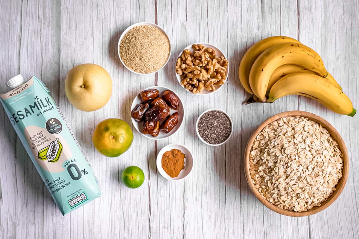 Bircher Muesli - Sesame Milk & Asian Pear - Holistic Chef Academy