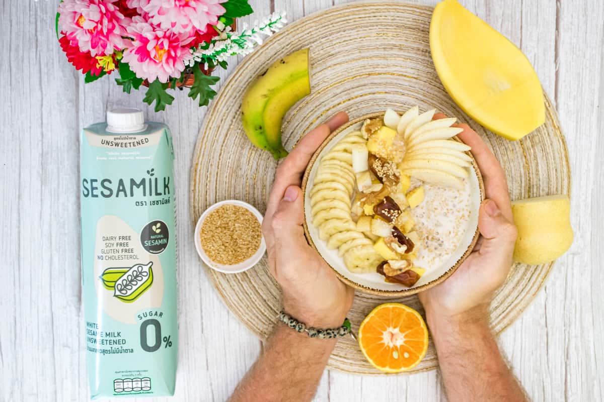 Bircher Muesli - Sesame Milk & Asian Pear - Holistic Chef Academy