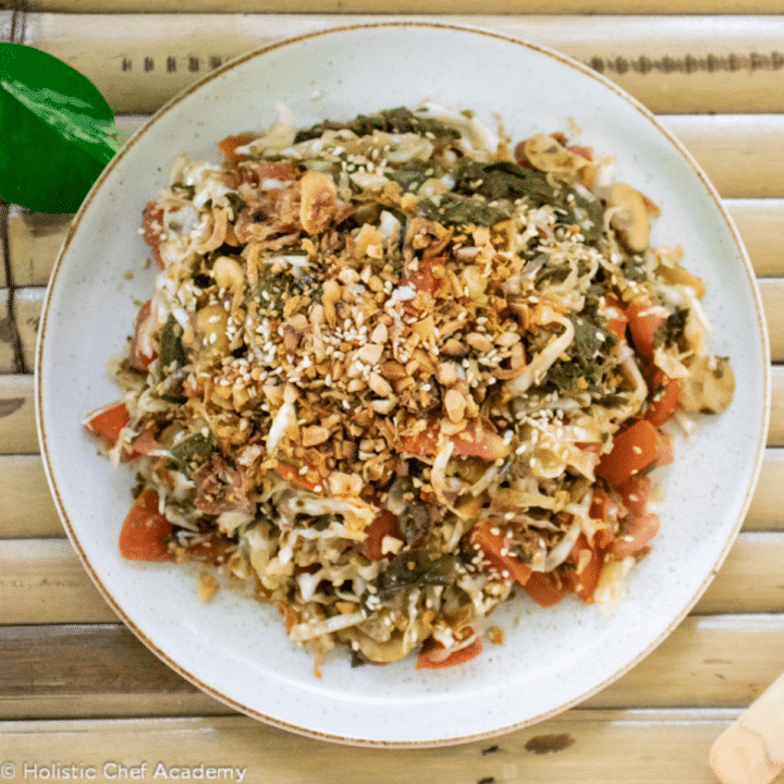 Burmese Tea Leaf Salad {Lahpet Thoke} - Holistic Chef Academy