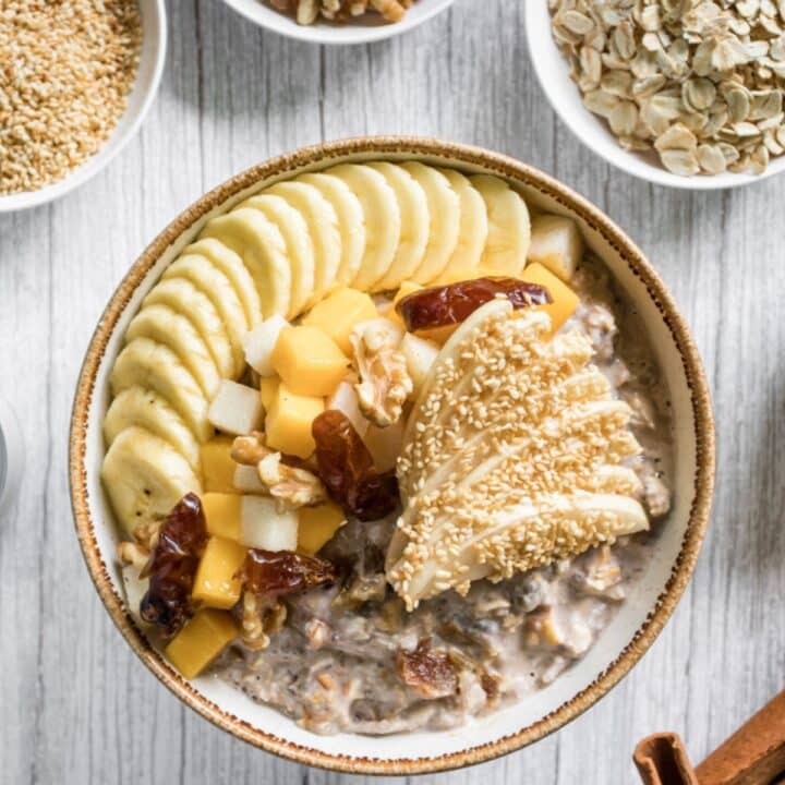 Bircher Muesli - Sesame Milk & Asian Pear - Holistic Chef Academy